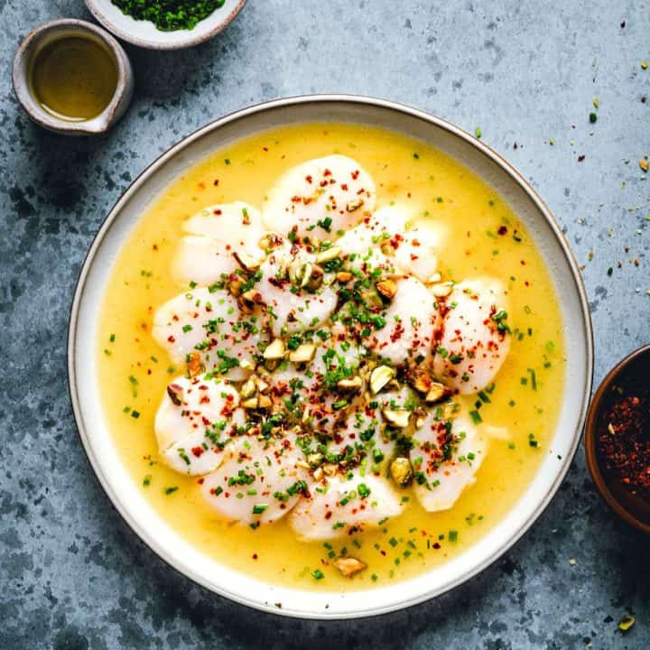 Scallop Crudo (15 Minute Recipe) - Pinch and Swirl