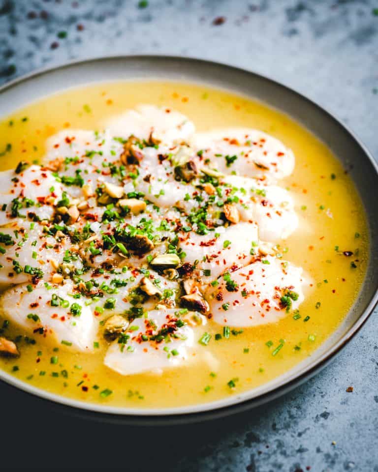Scallop Crudo (15 Minute Recipe) - Pinch and Swirl