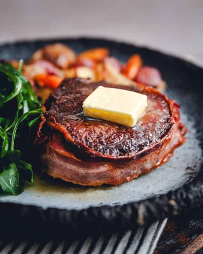 Bacon Wrapped Filet Mignon - Pinch and Swirl