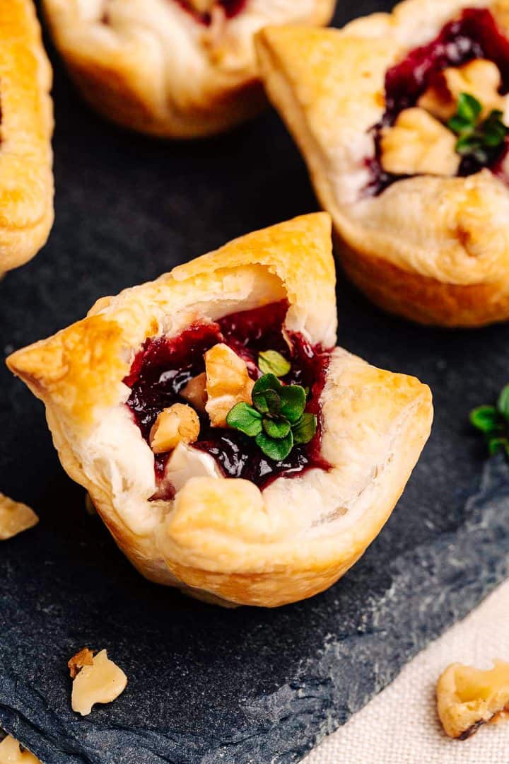 Brie Puff Pastry Bites - Pinch and Swirl