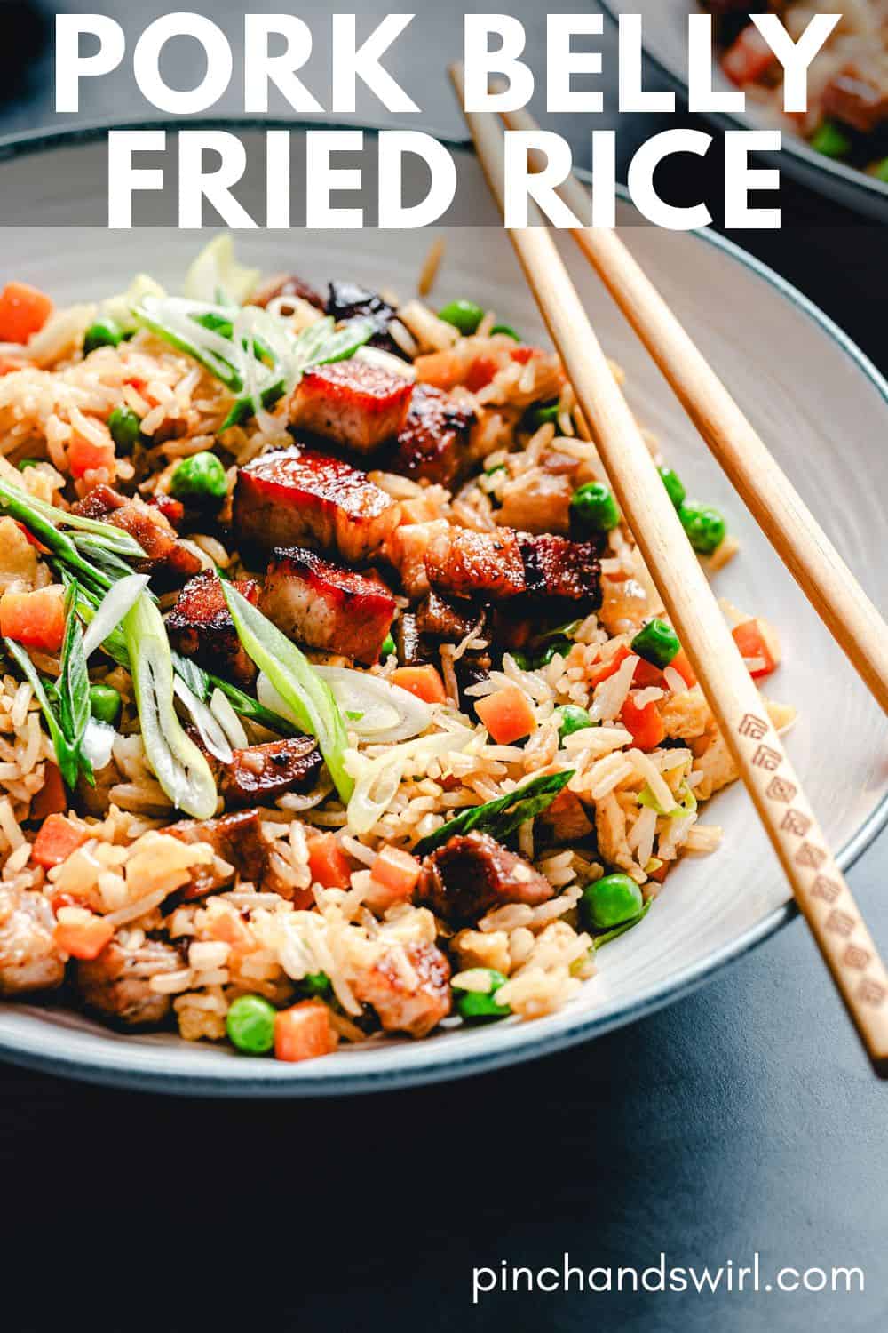 Pork Belly Fried Rice - Pinch and Swirl