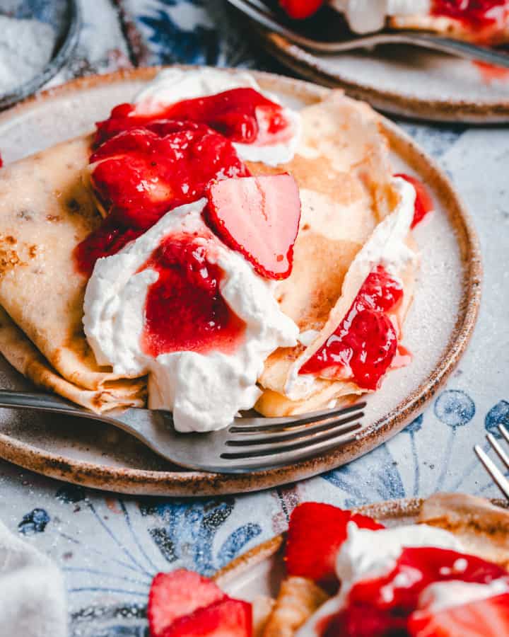 Strawberry Crepes - Pinch and Swirl