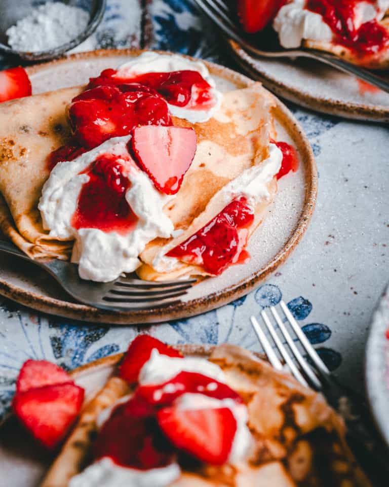 Strawberry Crepes - Pinch and Swirl