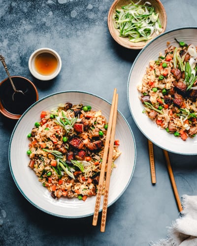 Pork Belly Fried Rice - Pinch and Swirl