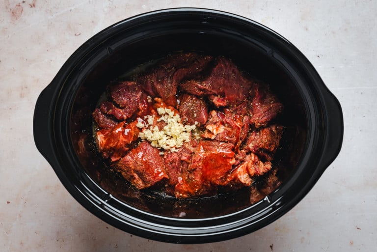 Slow Cooker Beef Carnitas (Just 10 minutes of prep!) - Pinch and Swirl