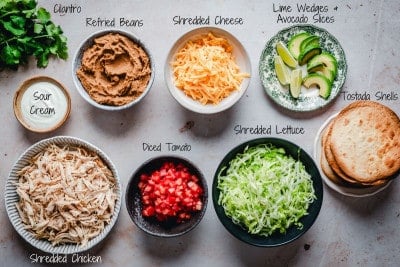 Chicken Tostadas (Quick and Easy!) - Pinch and Swirl