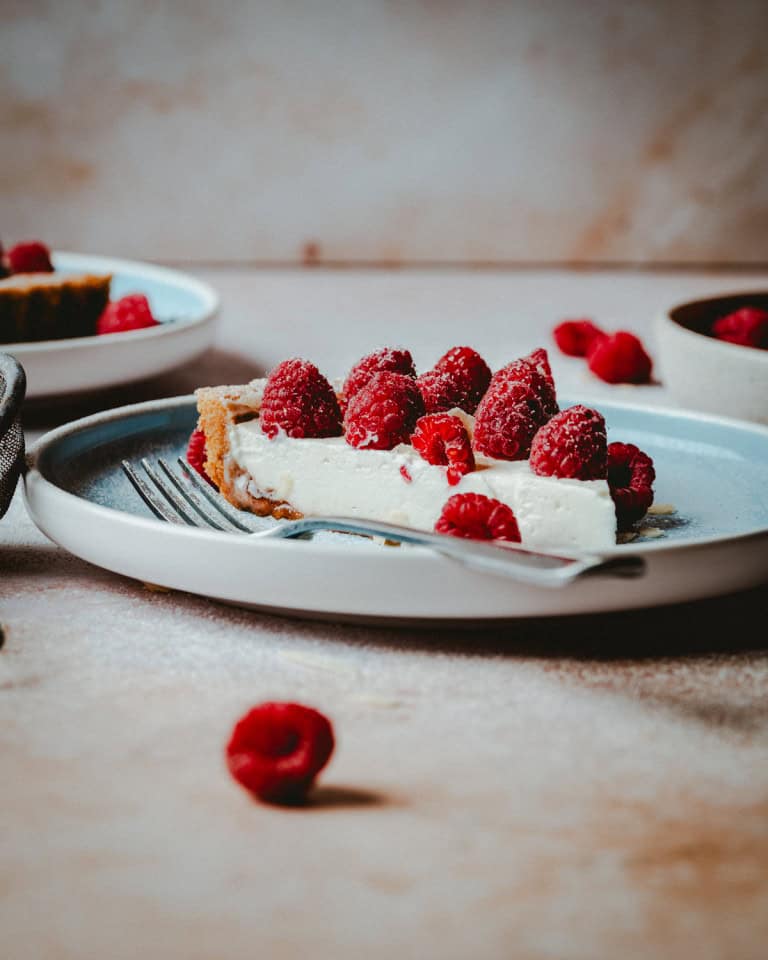 Raspberry Tart (Easy + Elegant No-Bake Filling) - Pinch and Swirl