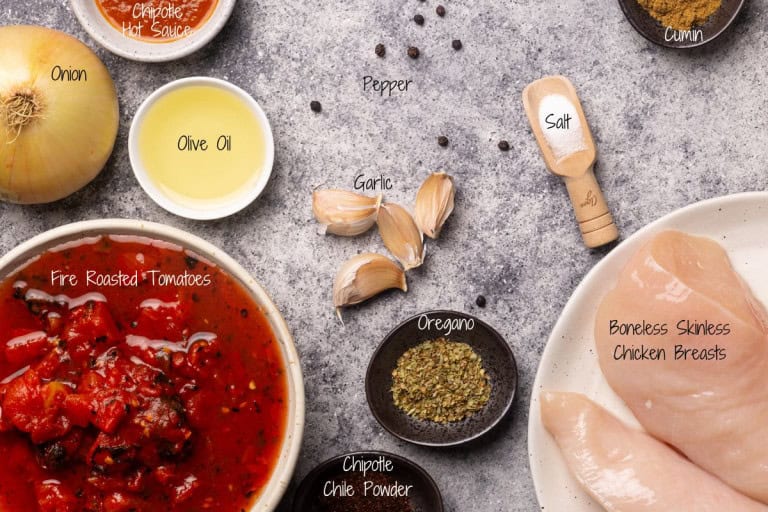 Slow Cooker Chicken Tinga - Pinch and Swirl