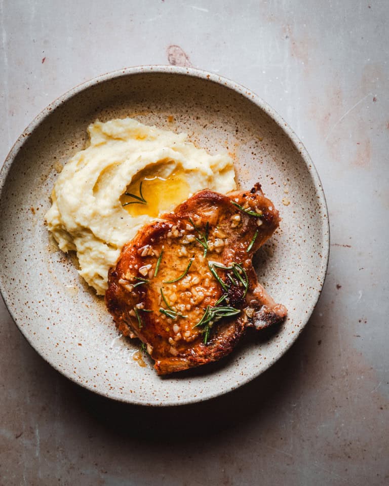 Garlic Butter Pork Chops - Pinch and Swirl
