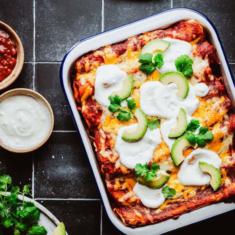 Shredded Beef Enchiladas - Pinch and Swirl