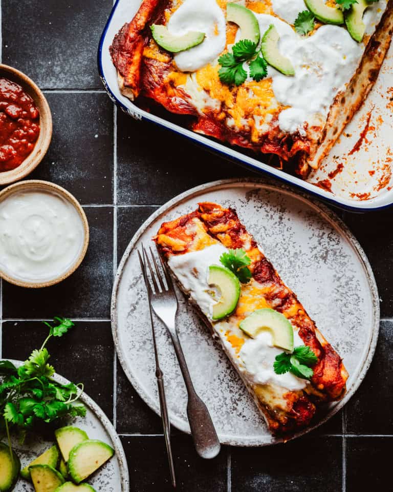 Shredded Beef Enchiladas - Pinch and Swirl