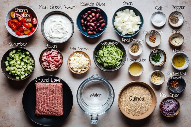 Gyro Bowls with Homemade Meat - Pinch and Swirl