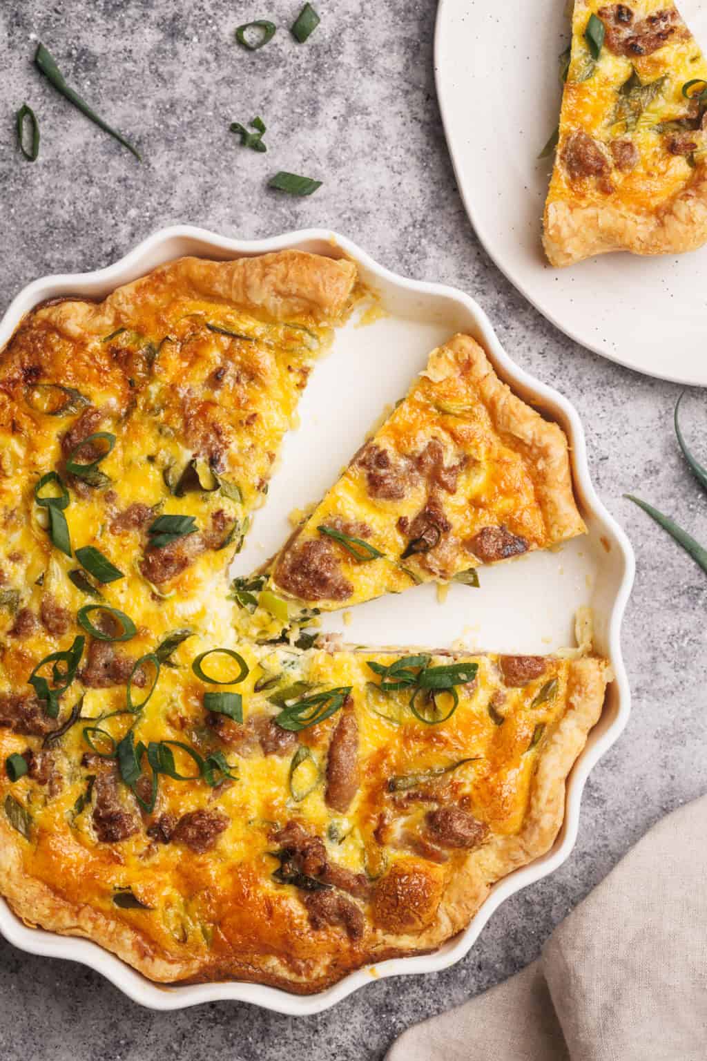 Sausage Quiche - Pinch and Swirl