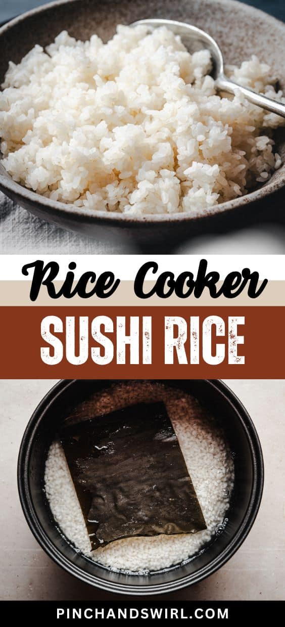 Rice Cooker Sushi Rice Recipe (Easy + Authentic) - Pinch and Swirl