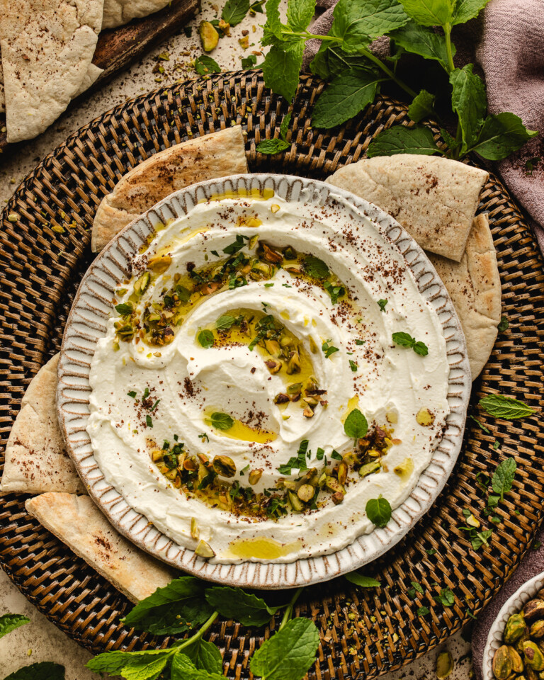 Easy Labneh Dip Recipe (How to make Labneh from Greek Yogurt) - Pinch ...